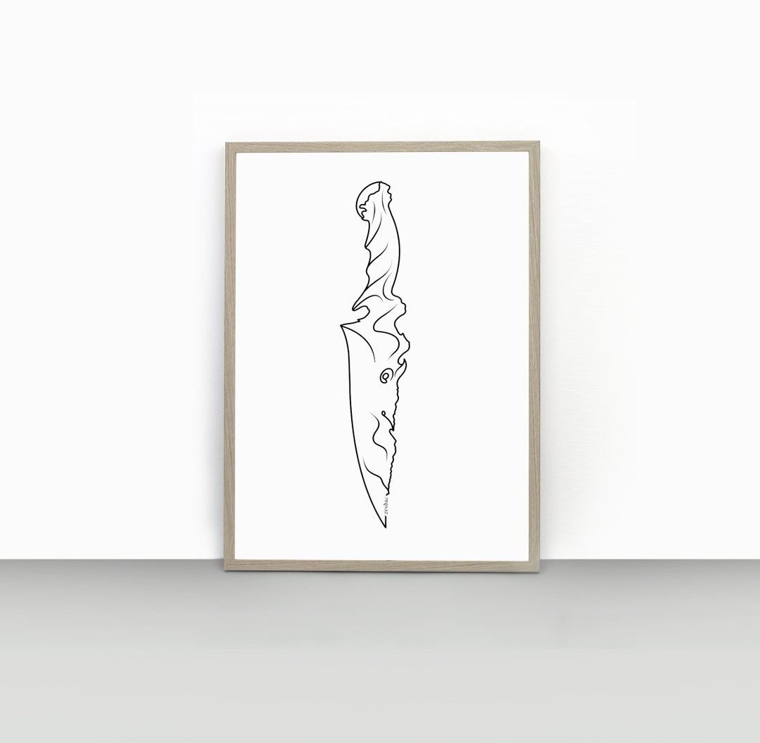 Dune Crysknife Print Dune Crysknife Line Art Minimalist Line Art ...