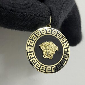 14k Solid Gold Medusa Pendant - Handcrafted Mythology-inspired Necklace ...