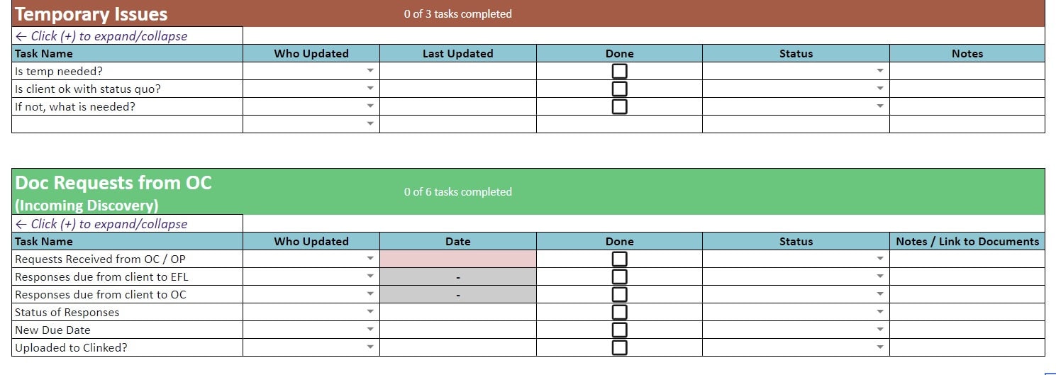 Family Law - Full Case Plan Bundle - Google Sheets & Excel - Etsy