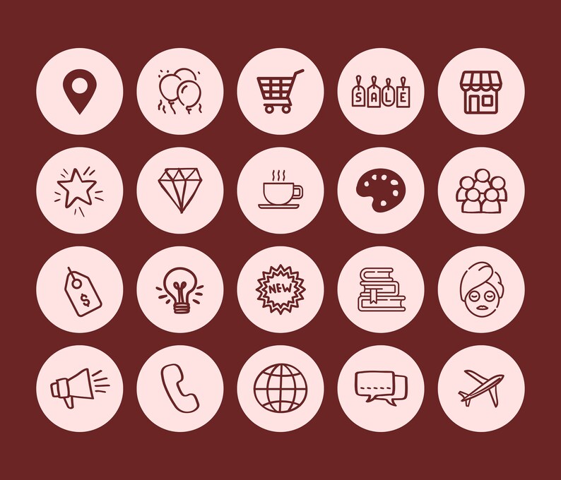 50 Maroon Instagram Highlight Covers Instagram Story Highlight Covers ...