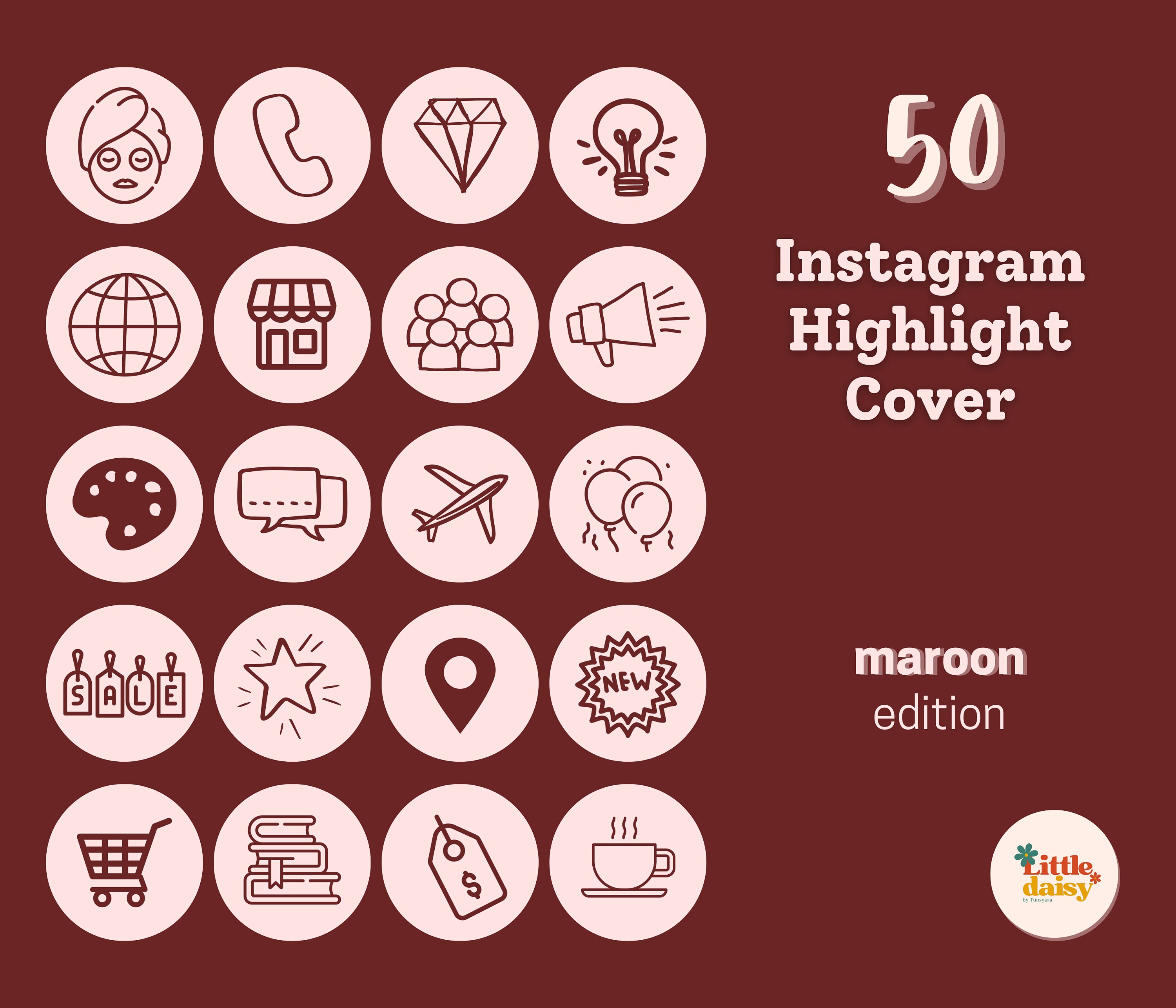 50 Maroon Instagram Highlight Covers Instagram Story Highlight Covers ...