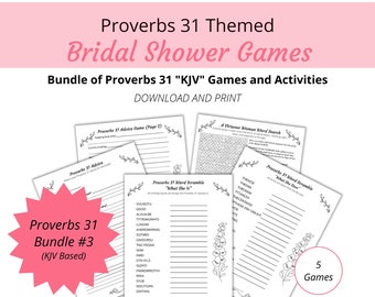 Proverbs 31 Bridal Shower Games and Activities, Printable - Etsy