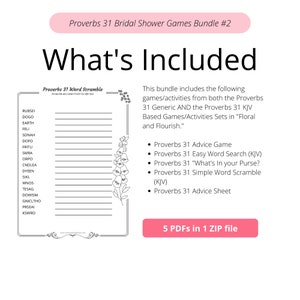 Bundle of Proverbs 31 Themed Bridal Shower Games and Activities ...