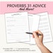 Set of Proverbs 31 Themed Printable Games and Activities for Bridal ...