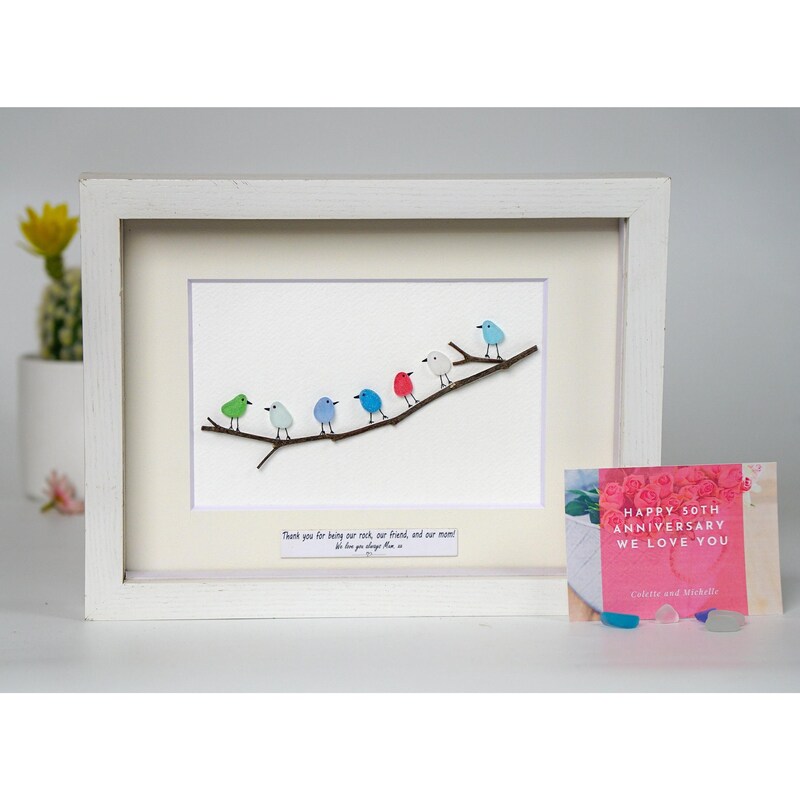 Sea Glass Rainbow Birds - Etsy