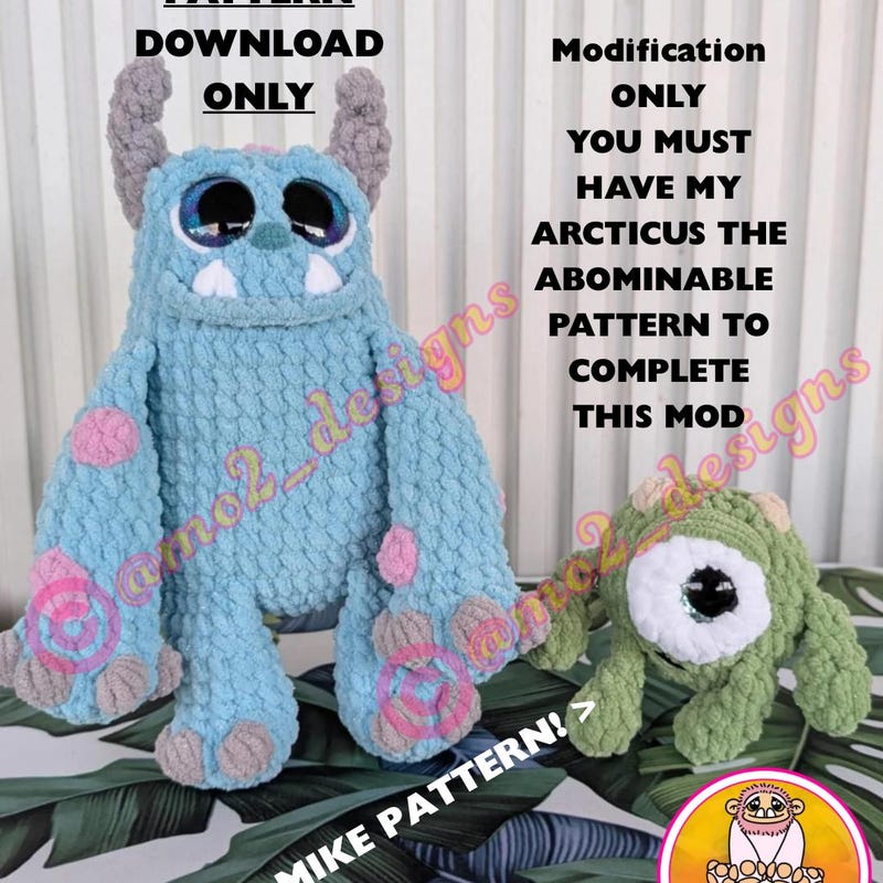 Amigurumi Sulley Pattern - Etsy
