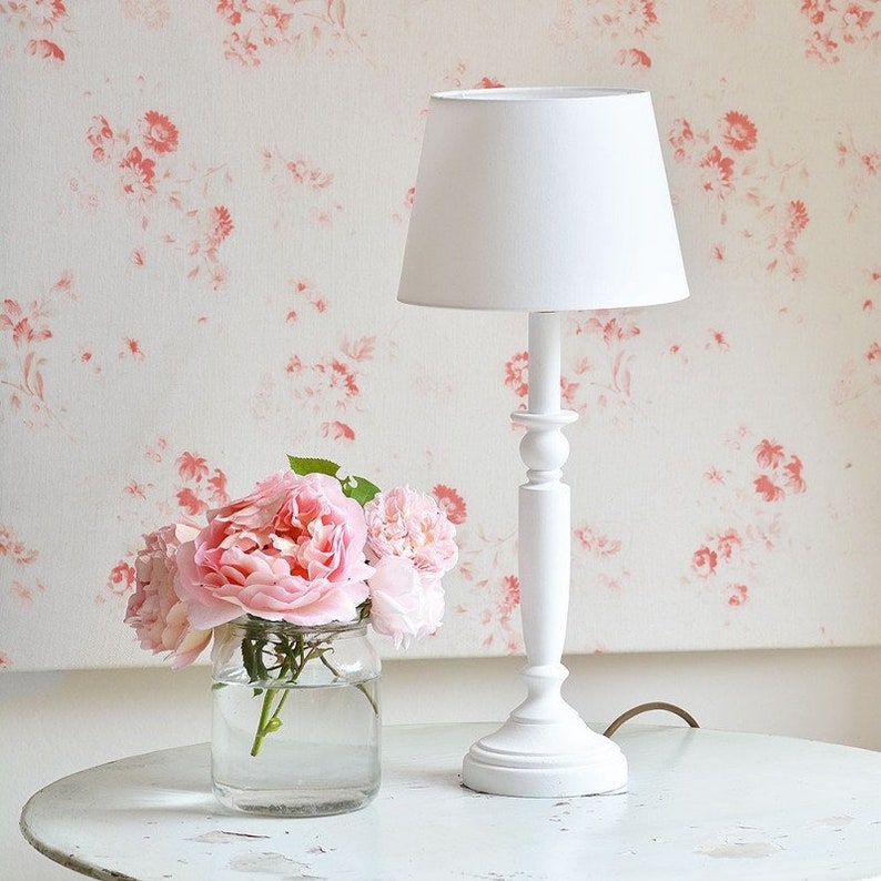 Painted Candlestick Bedside Lamp Base. Solid Beech Original Design 34 1 ...