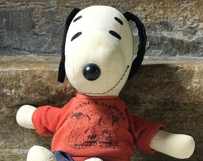 Rare 1968 Peanuts Snoopy Dog Plush Toy With an Original gangs All Here ...