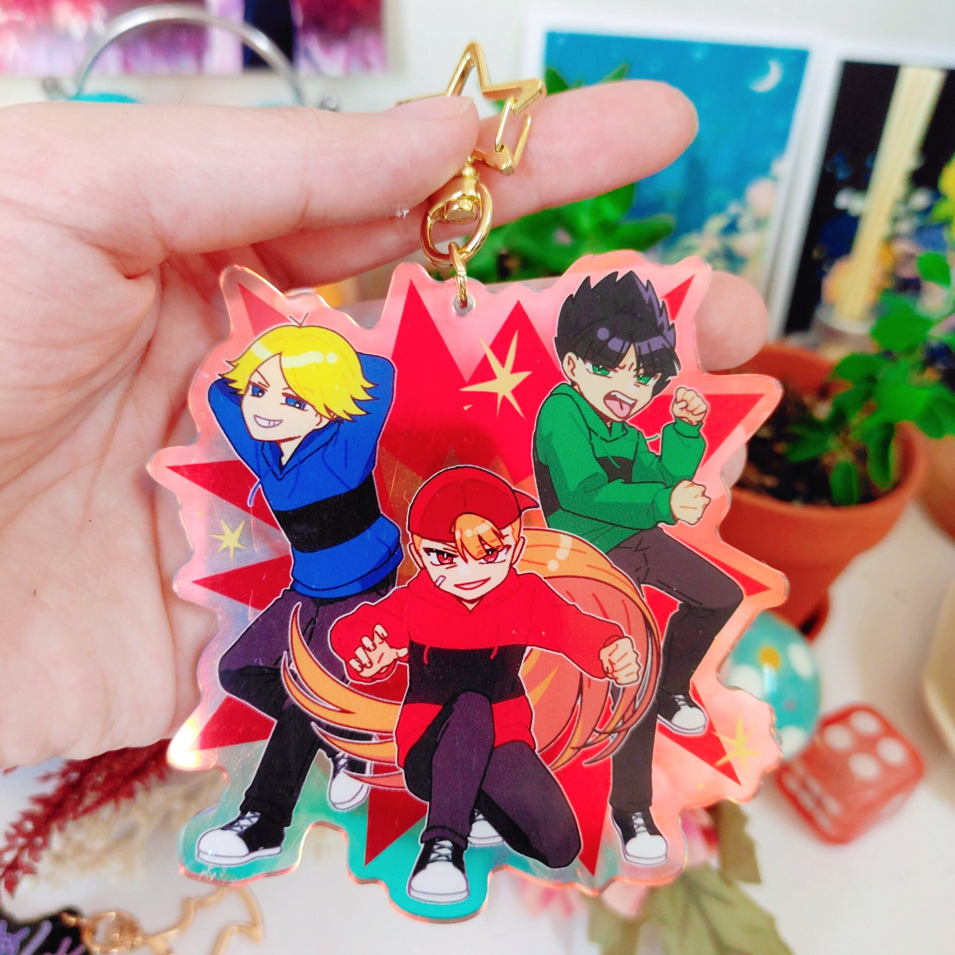 Rowdyruff Boys Rainbow Acrylic Keychain 3.5 Double-sided Aesthetic ...