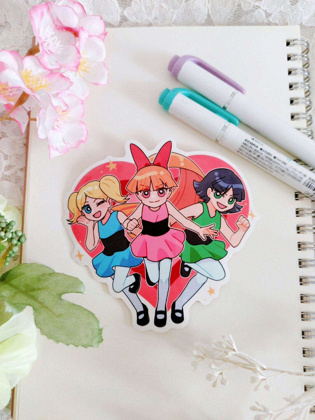 4" Big Powerpuff Girls Vinyl Sticker | Powerpuff Girls Inspired ...