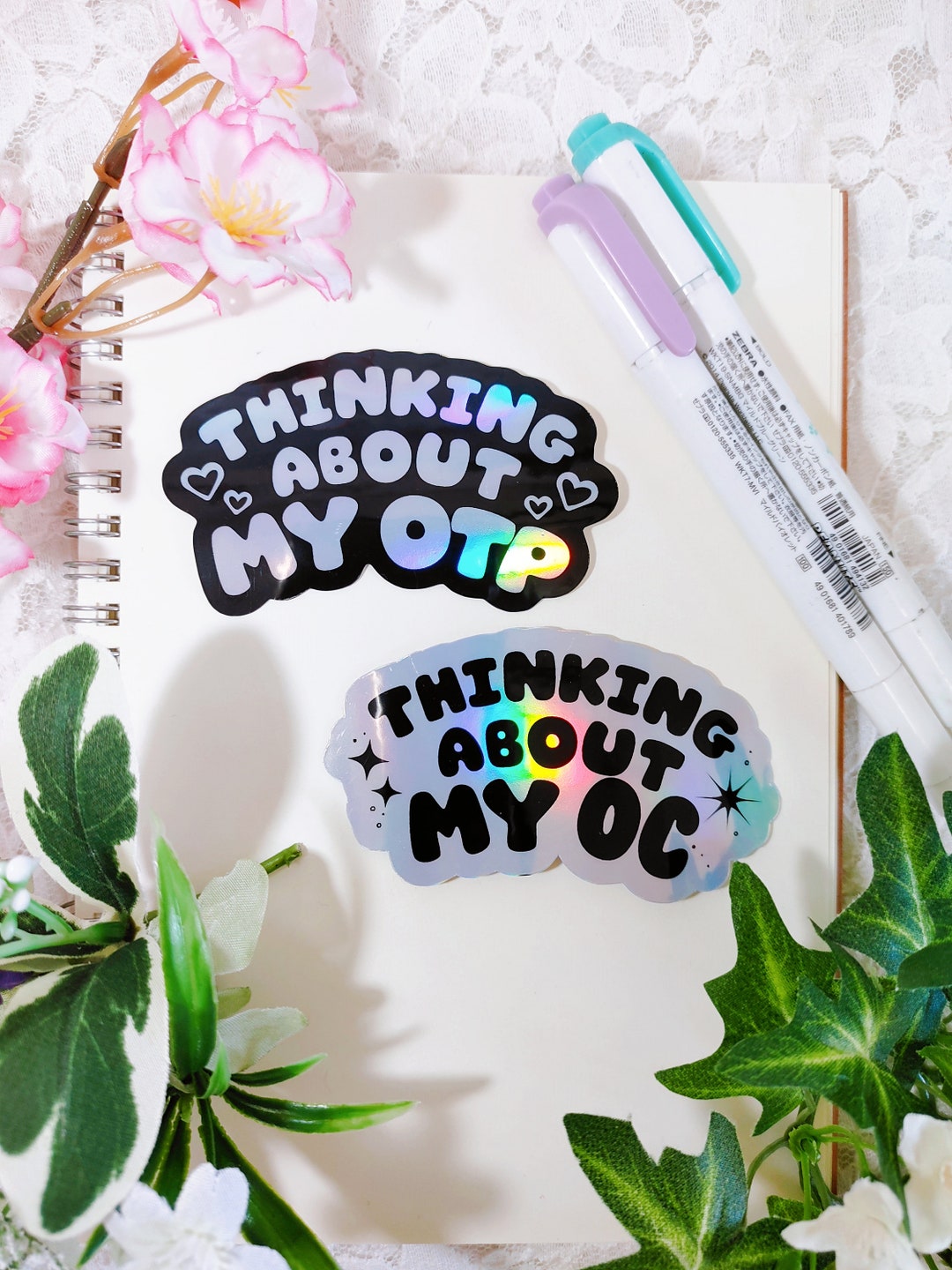 Thinking About My OC/OTP Stickers | Artist Sticker | Funny Sticker for ...