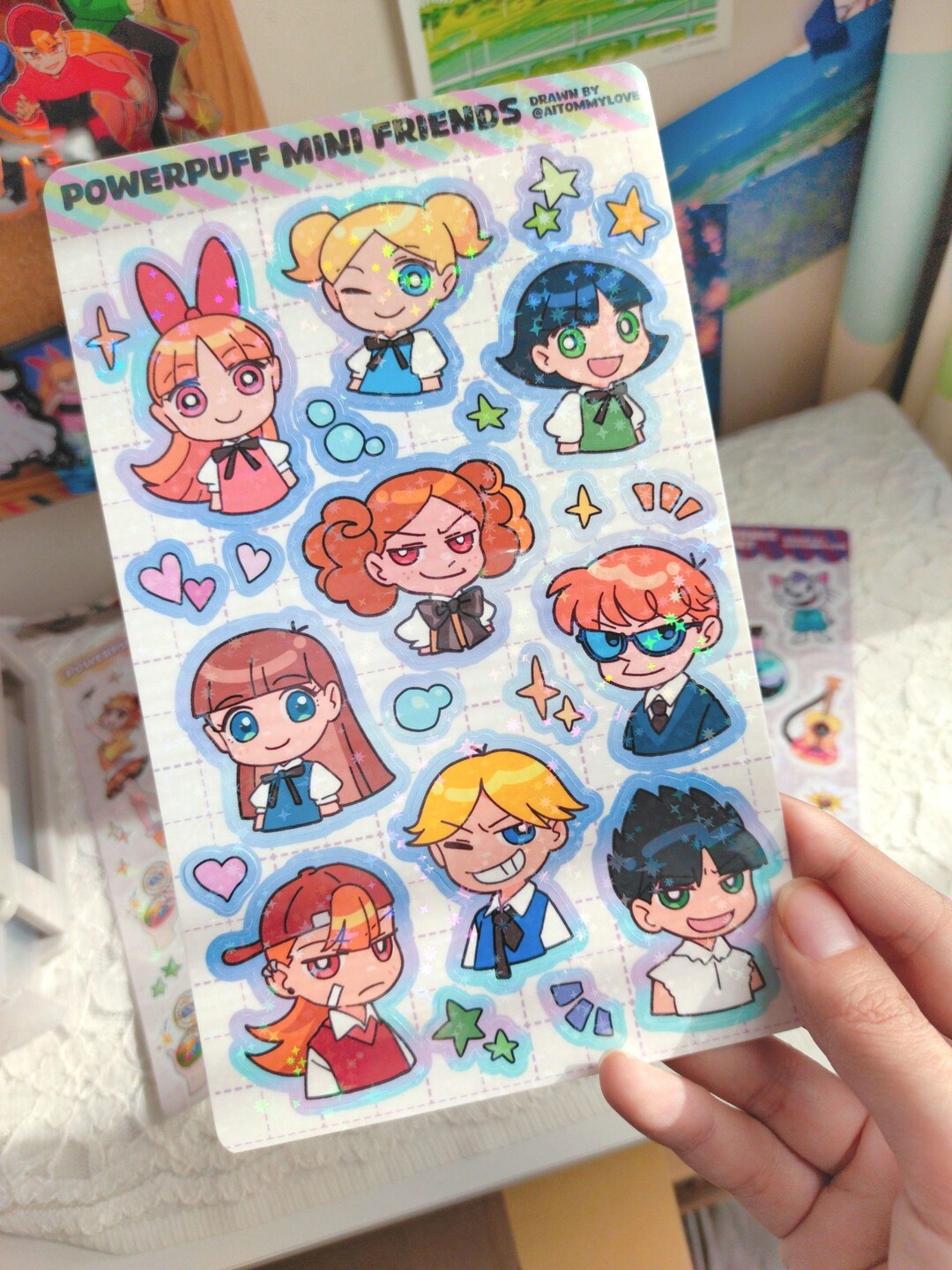 Powerpuff Friends Sticker Sheet | Powerpuff Girls Inspired | Cartoon ...
