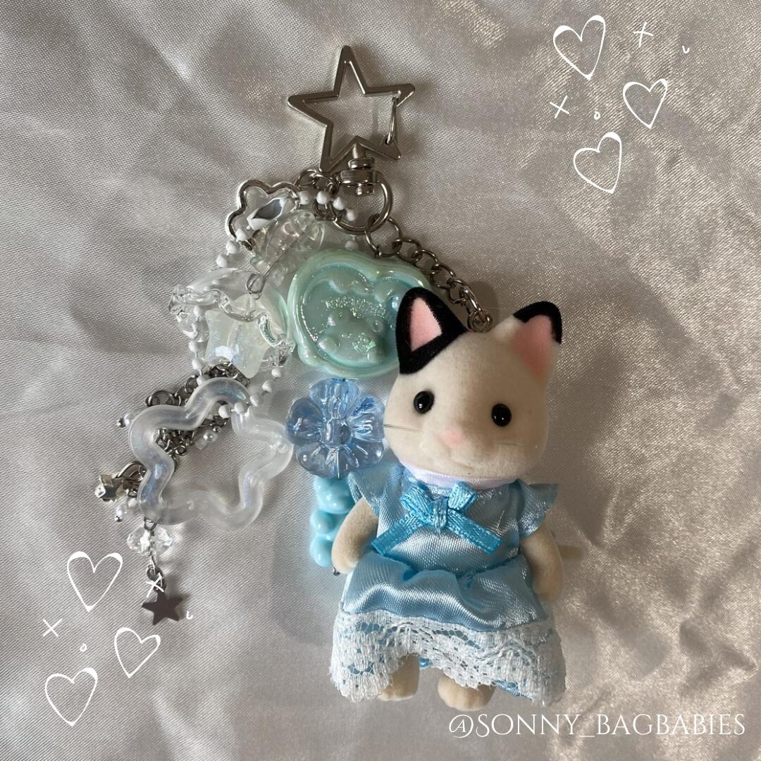 Sylvanian Family Keychain Keychain Keys Accessories Beaded Keychain ...