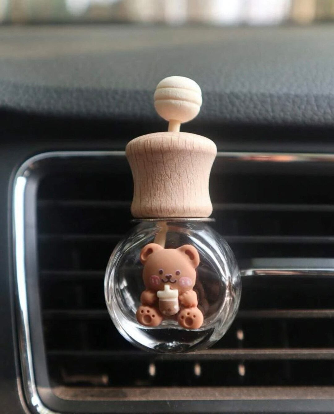 Car Diffuser Boba Teddy Diffuser Fragrance Oil Gift for Her Key Chain ...