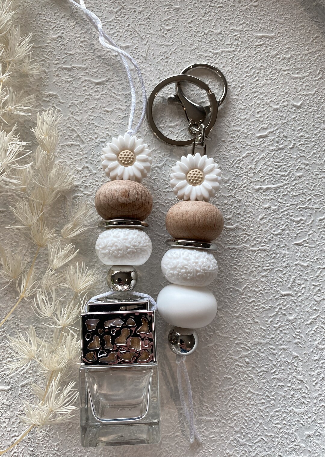 Daisy Flower Car Diffuser Keychain Fragrance Oil Gift for Her Key Chain ...