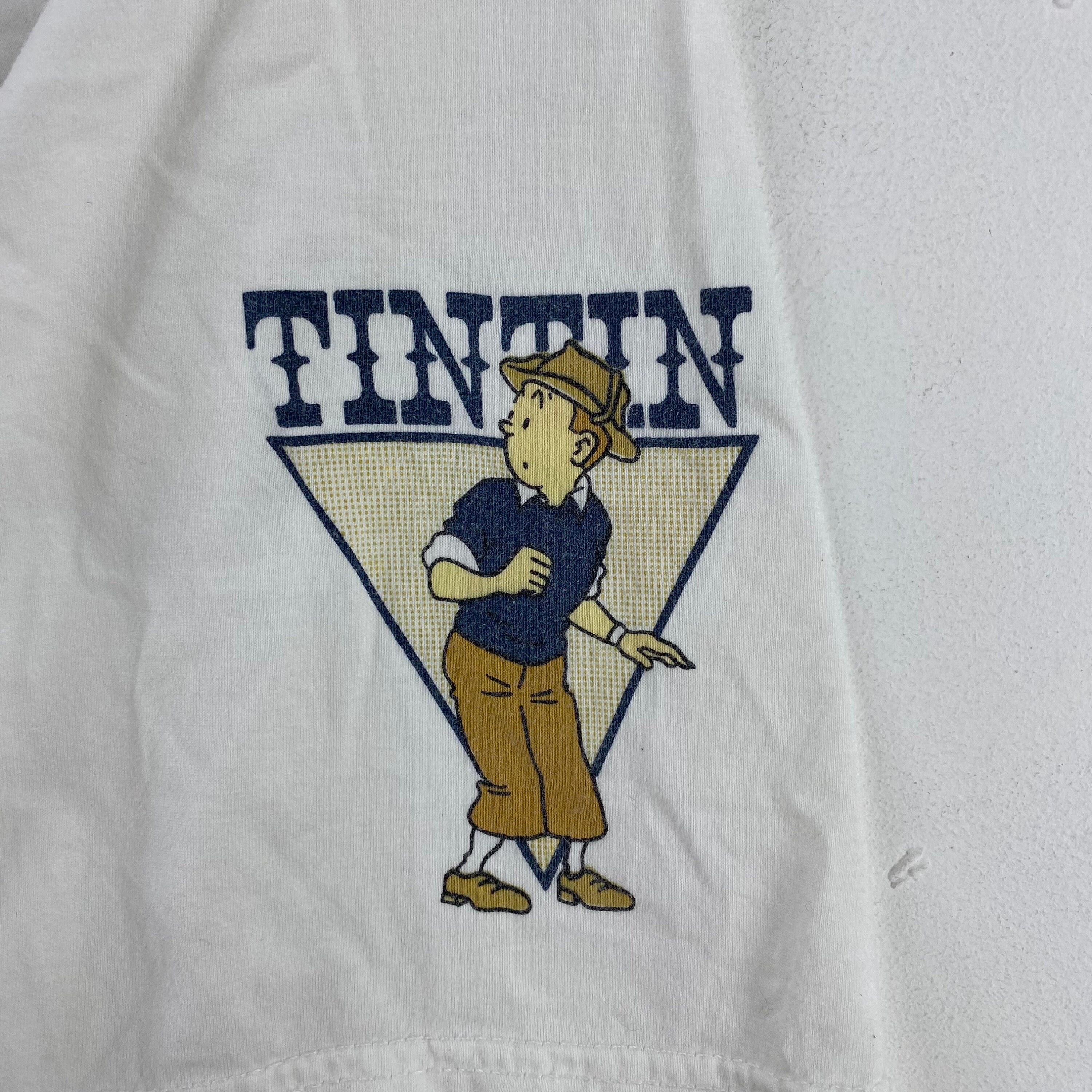 Vintage Movie the ADVENTURES OF TINTIN Big Logo Tshirt - Etsy