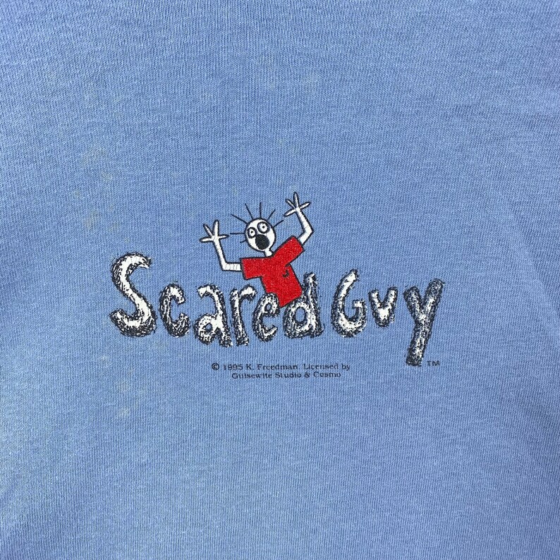 Vintage 1995 LEVIS SCARED GUY Kfreedman Tshirt - Etsy