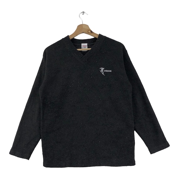 Vintage VISION STREET WEAR Snowboard Logo Light Fleec… - Gem