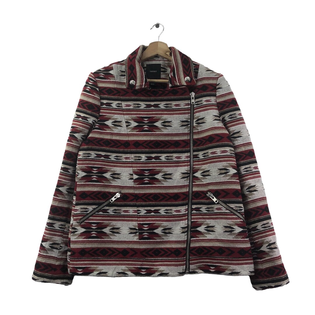 Vintage FOREVER 21 NAVAJO Aztec Punk Design Jacket - Etsy