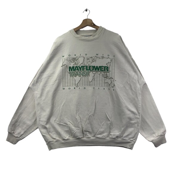 Vintage MAYFLOWER TRANSIT WORLDWIDE Made In Usa Sweat… - Gem