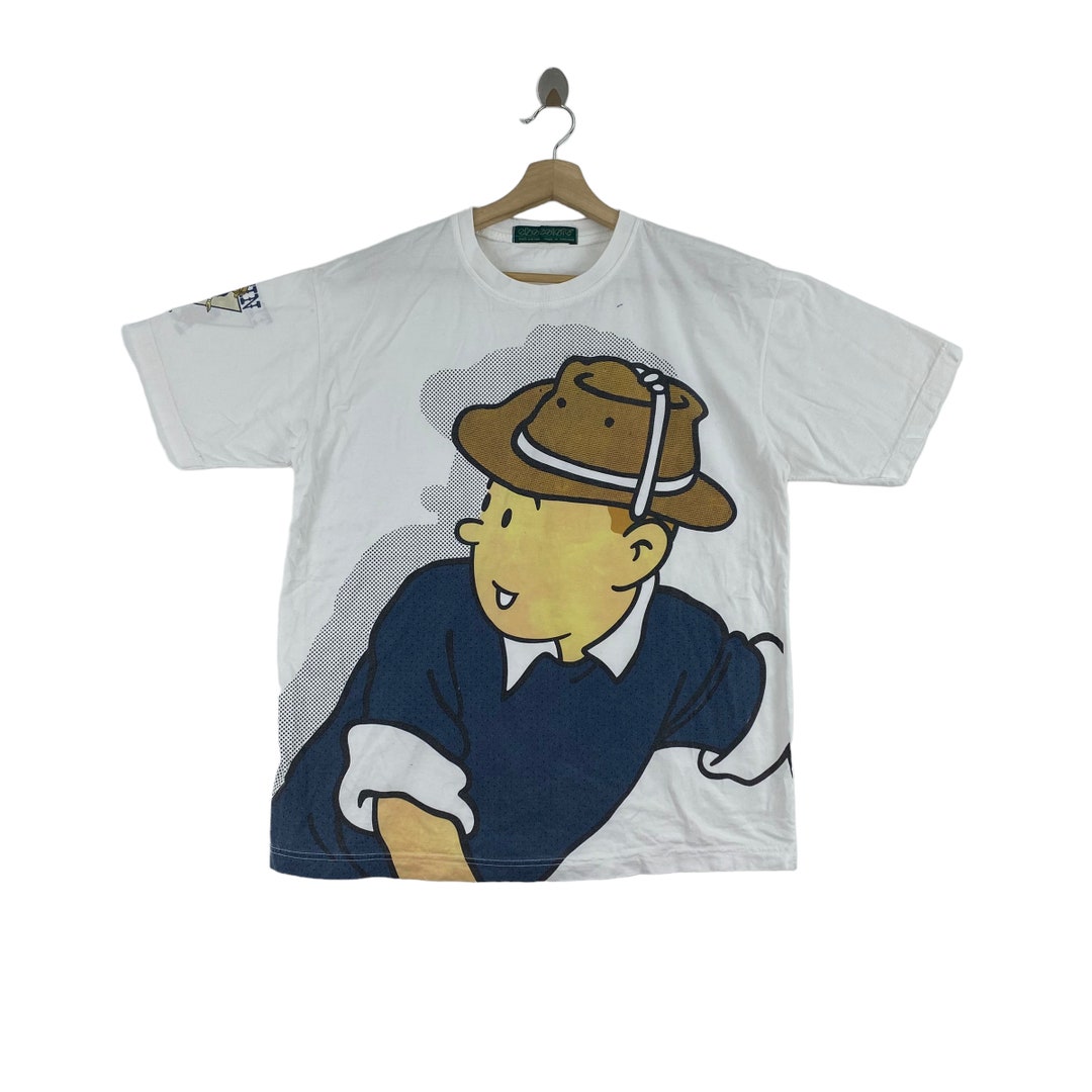 Vintage Movie the ADVENTURES OF TINTIN Big Logo Tshirt - Etsy