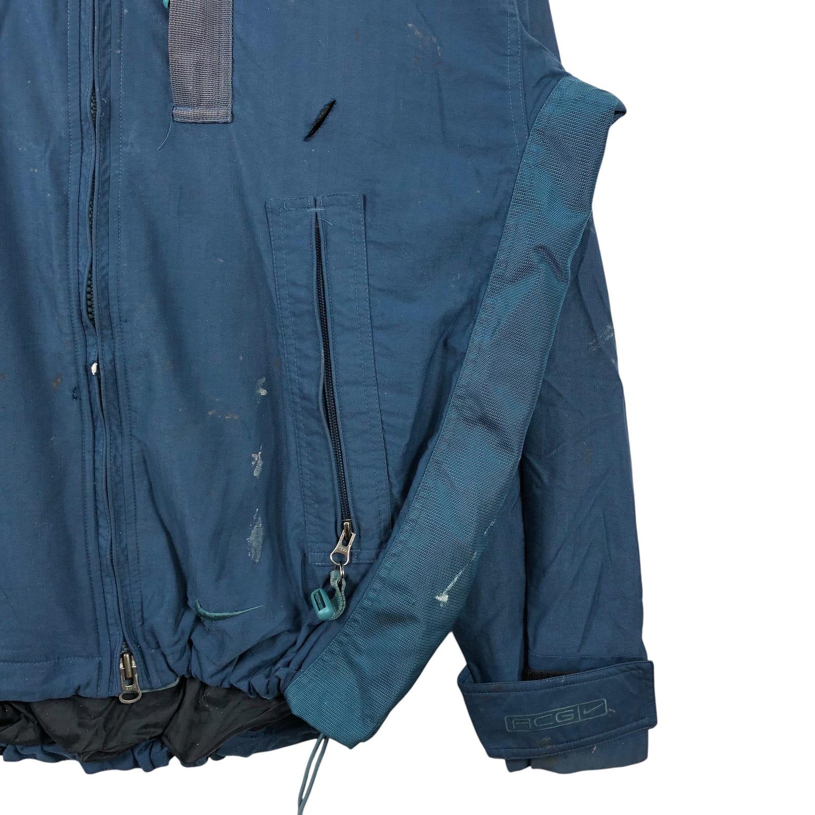 Vintage Defect NIKE ACG SWOOSH Sportswear Ninja Gorpcore Light Jacket ...
