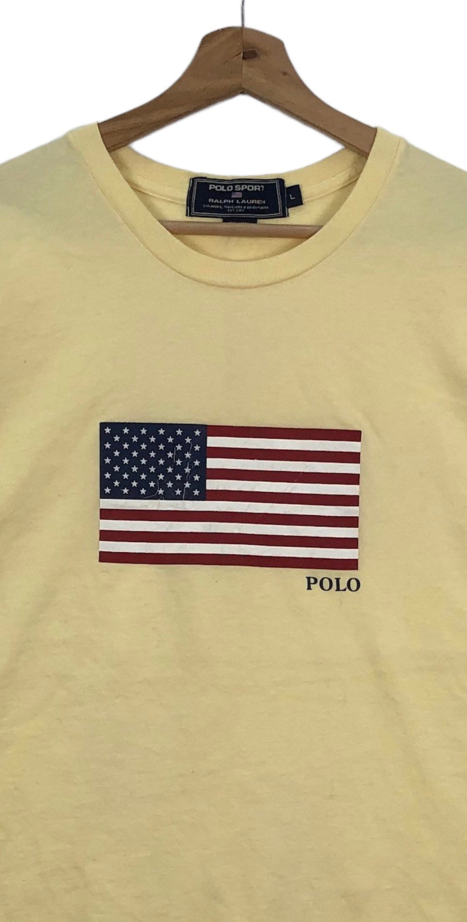 Vintage POLO SPORT RL by Ralph Lauren Usa Flag T-shirt - Etsy