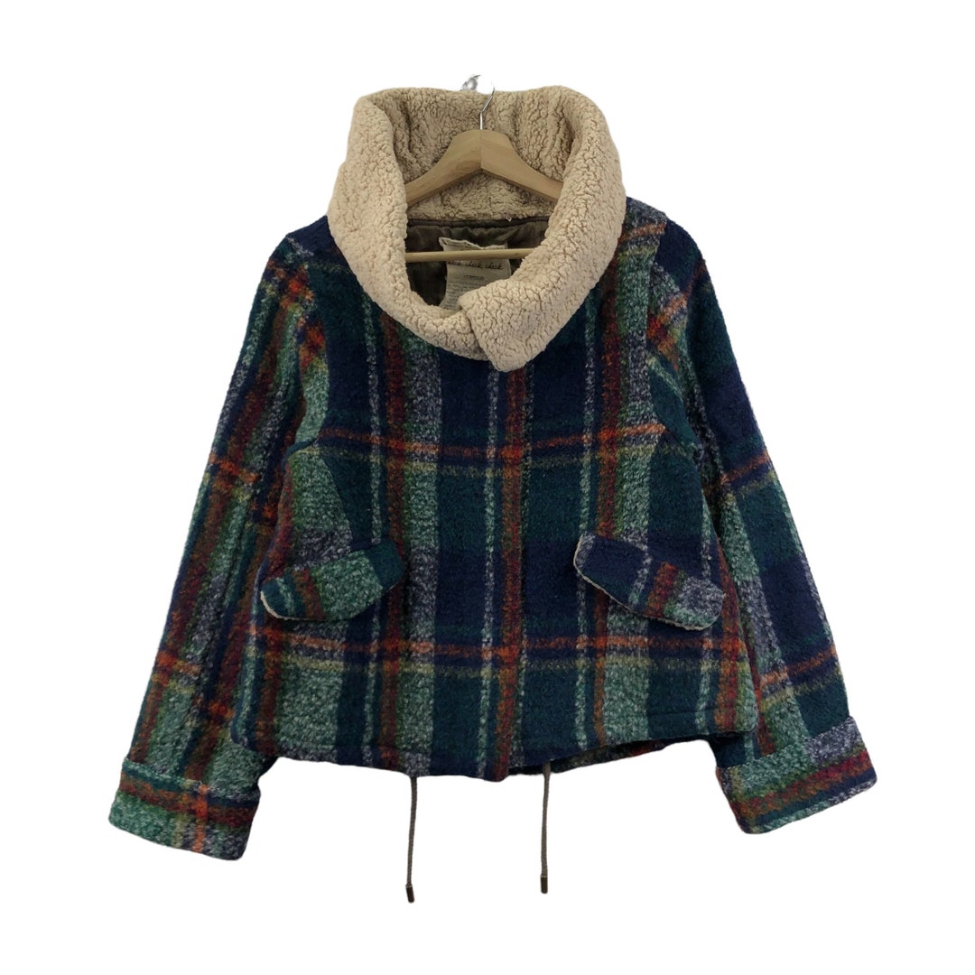 Vintage CHECK CHECK CHECK Wool Blanket Checkered Jacket - Etsy