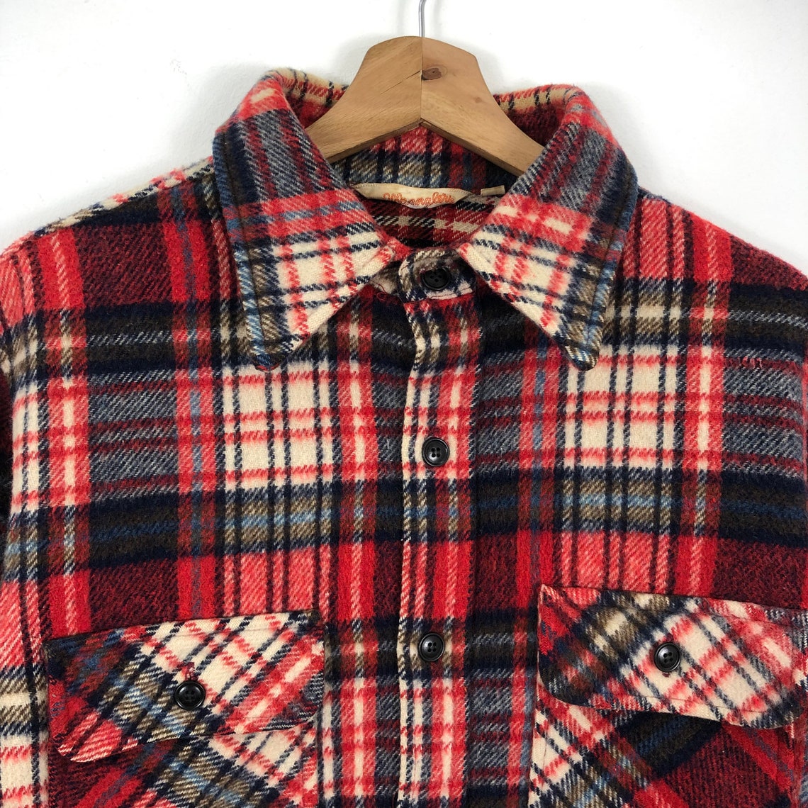 Vintage WRANGLER WESTERN CHECKERED Design Flannel Shirt - Etsy