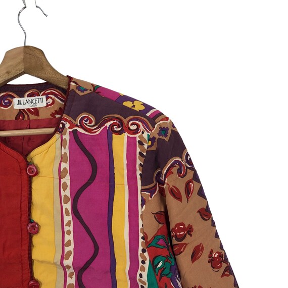 Vintage LANCETTI CASA RAINBOW Baja Poncho Jacket - Gem