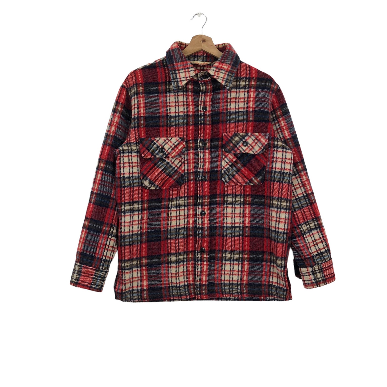 Vintage WRANGLER WESTERN CHECKERED Design Flannel Shirt - Etsy