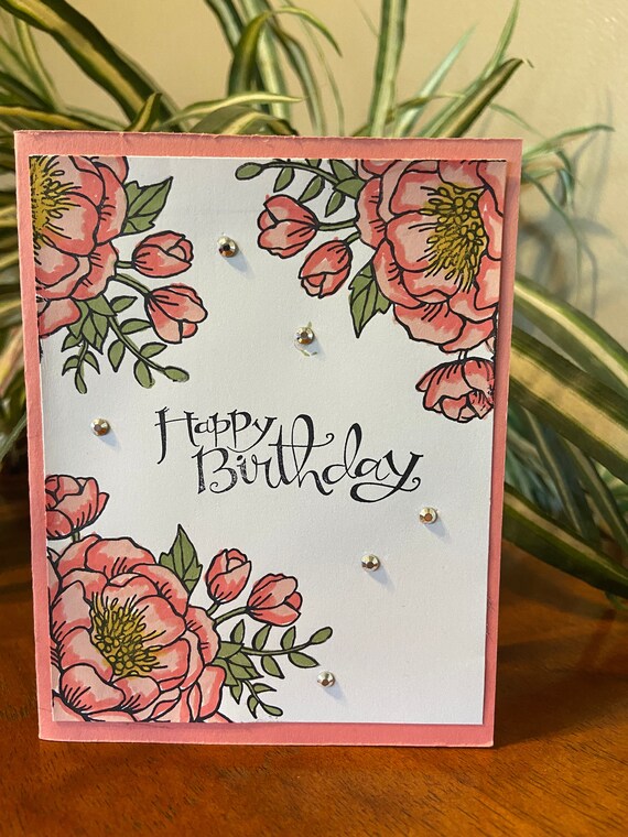 Birthday Card for Her Stampin Card Homemade - Etsy