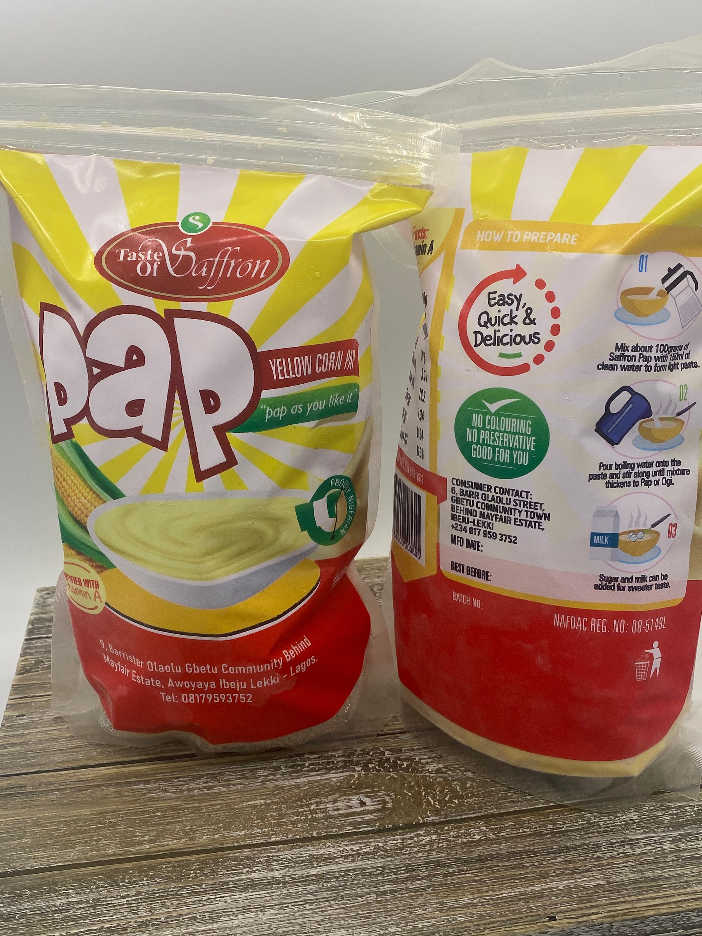 Nigerian Homemade Ogi. Frozen Pap. Fresh Yellow Pap. Ogi. Akamu. Koko ...