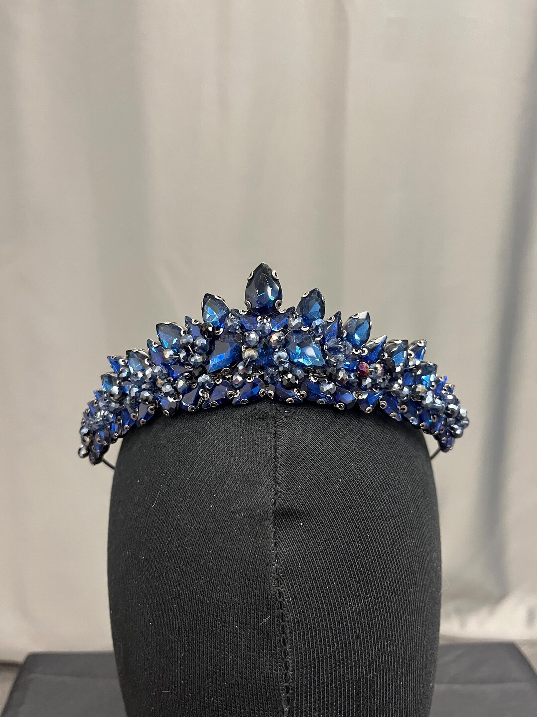 Navy Blue Quinceanera Crown, Bridal Tiara, Wedding Crown, Navy Blue ...