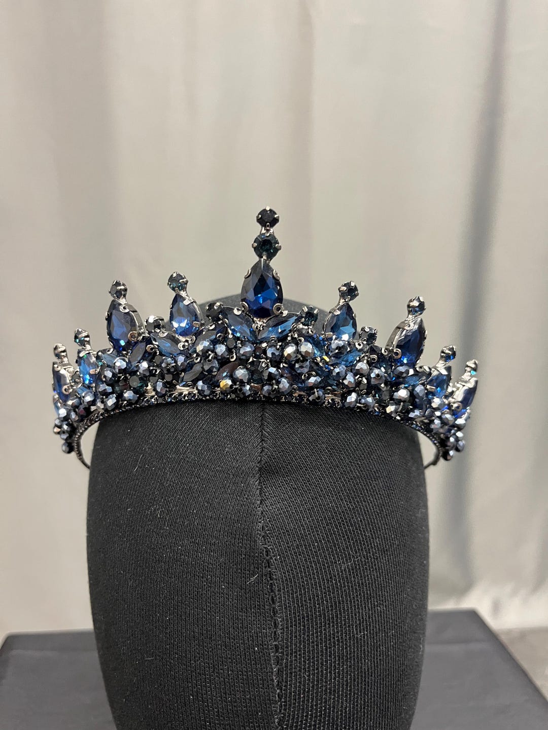 Navy Blue Quinceanera Crown, Bridal Tiara, Wedding Crown, Navy Blue ...
