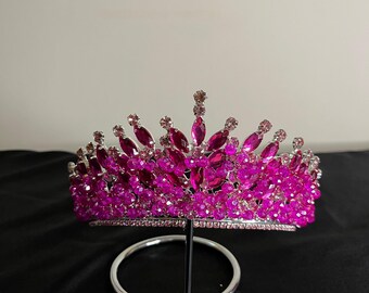 White Quinceanera Crown, Bridal Tiara, Wedding Crown, Green Crown, Wedding Tiara, Quinceaneras ...