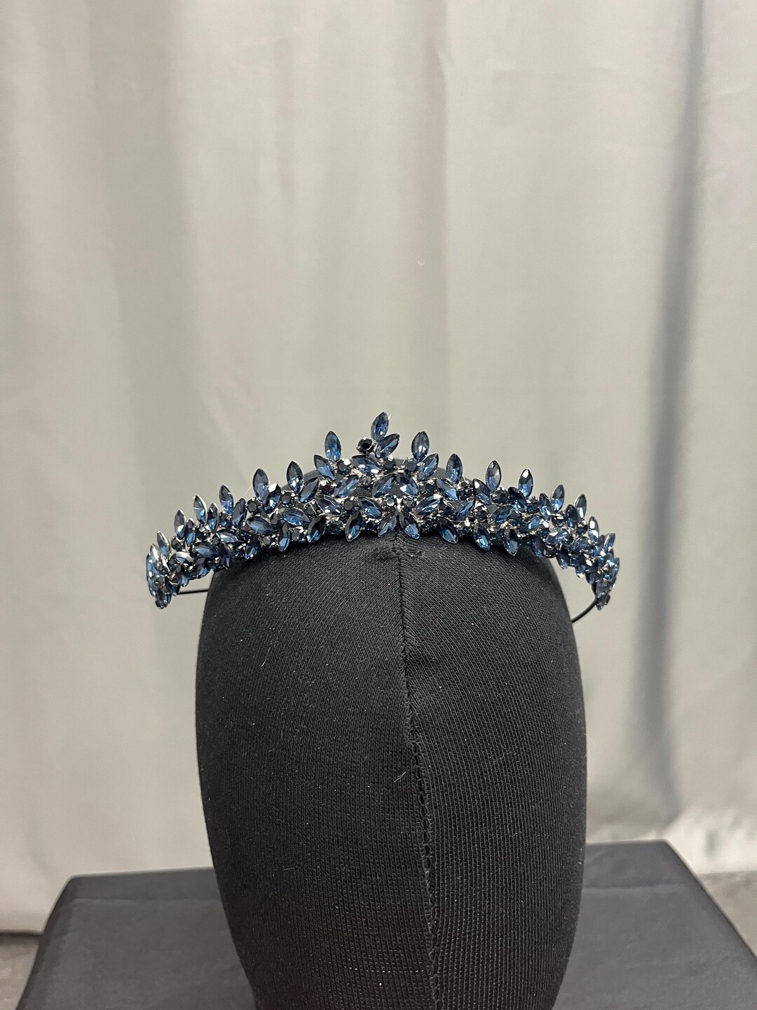 Navy Blue Quinceanera Crown, Bridal Tiara, Wedding Crown, Navy Blue ...