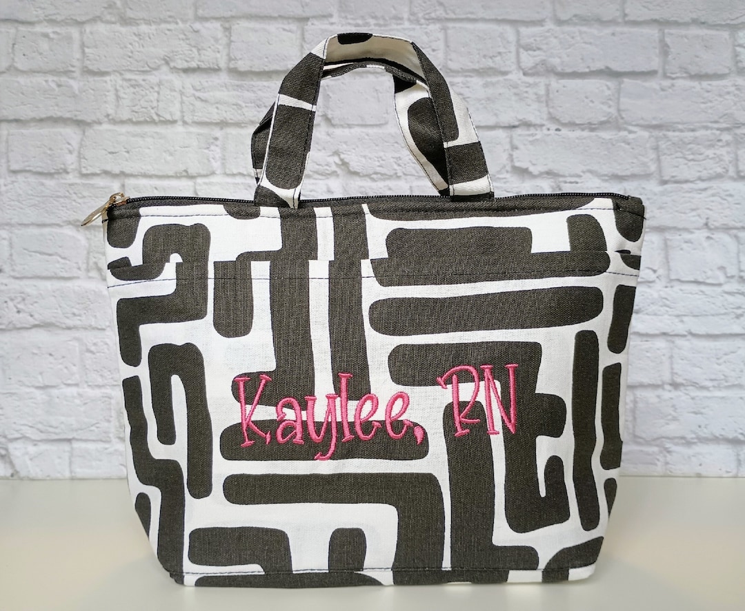 Personalized & Custom Lunch Bag for Women, Embroidered Monogrammed ...