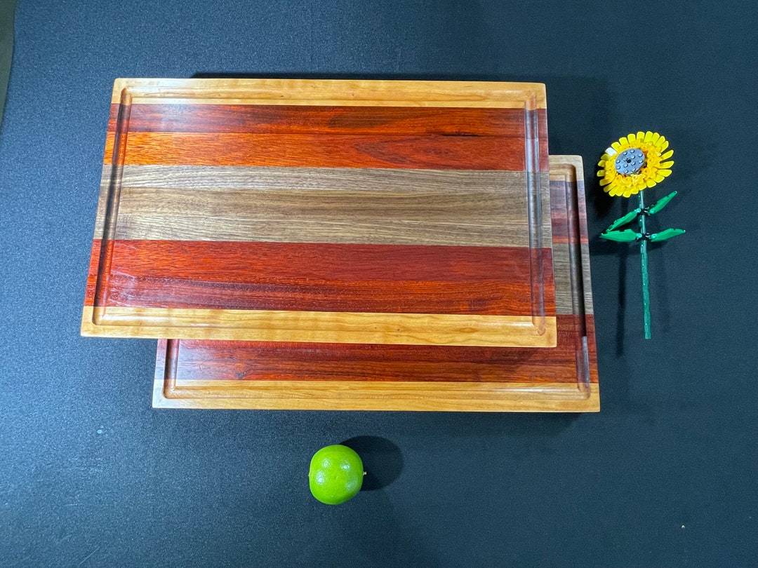 Gradient Color Cutting Chopping Butcher Board Cherry Bloodwood Padauk ...