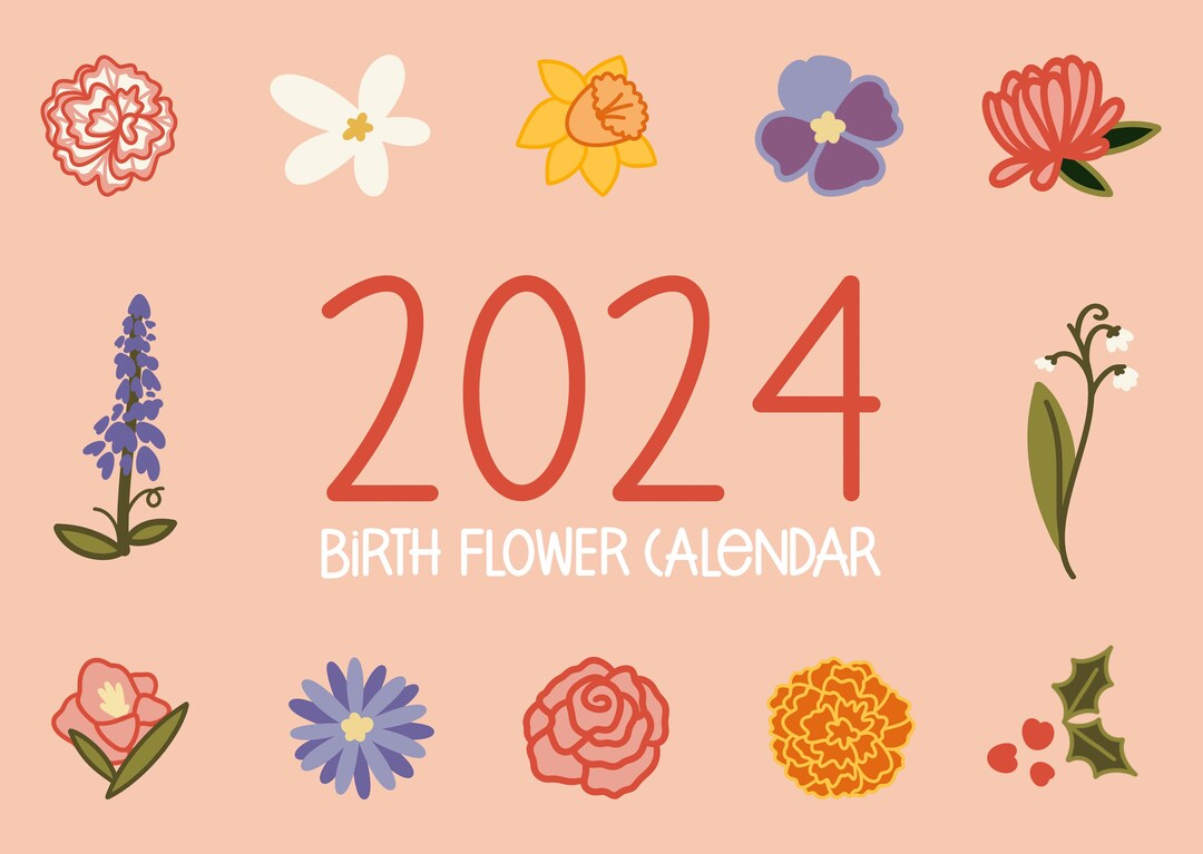 2024 Birth Flower Calendar - Etsy