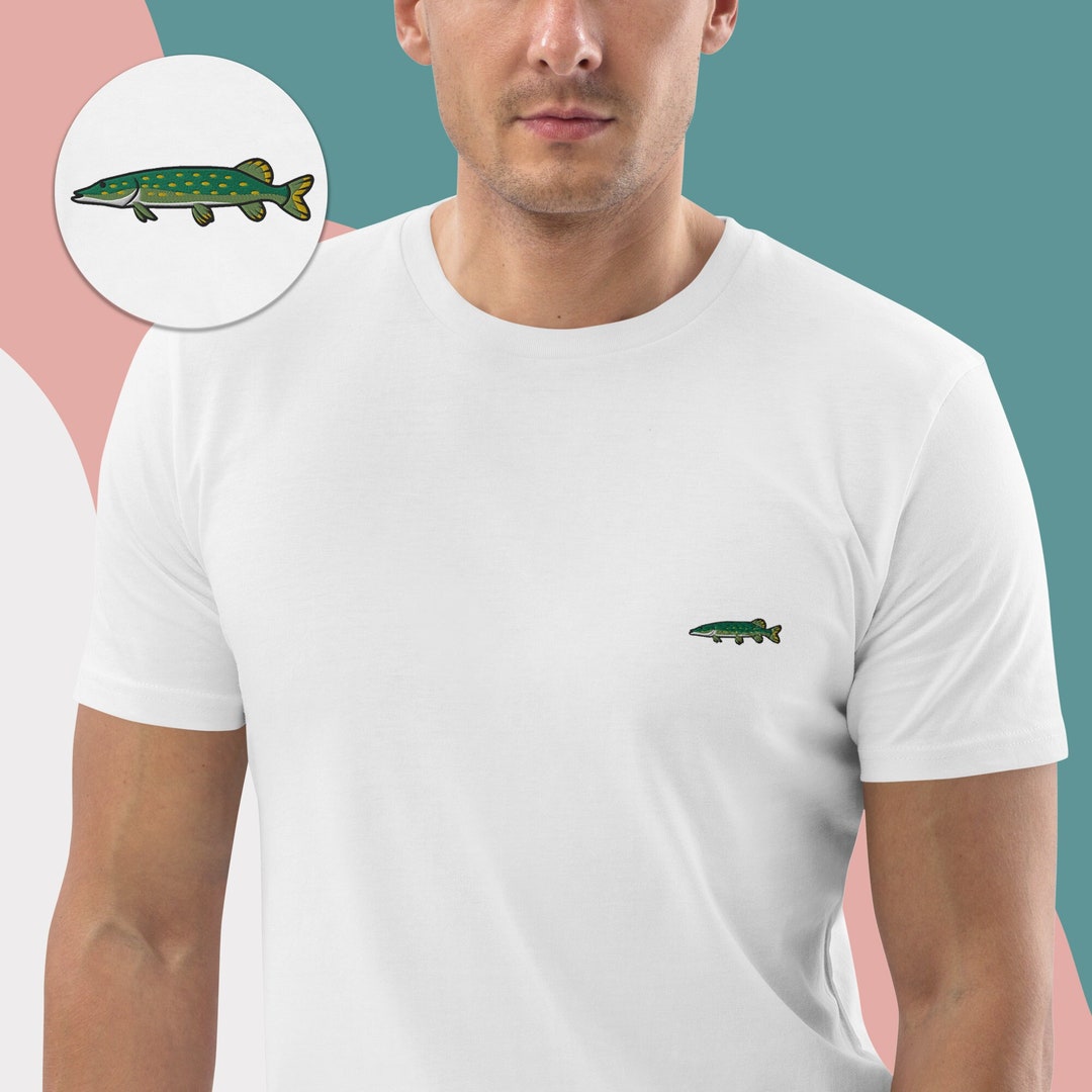 Pike - Embroidered T-shirt, Organic Cotton, Eco-friendly, Fish - Nature ...
