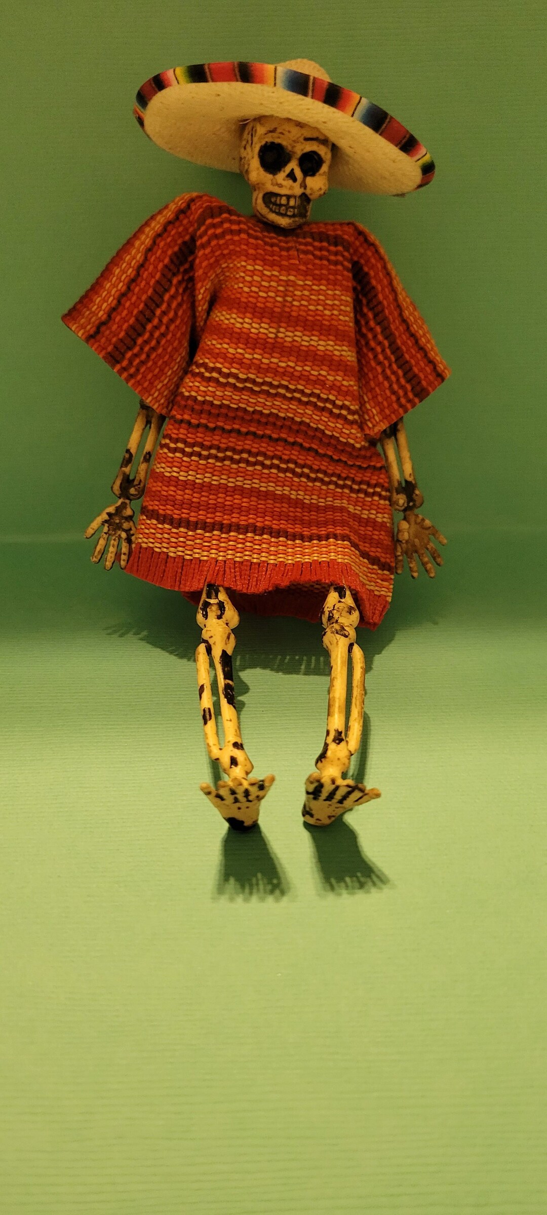Dollhouse Skeleton Wearing a Serape and Sombrero - Etsy