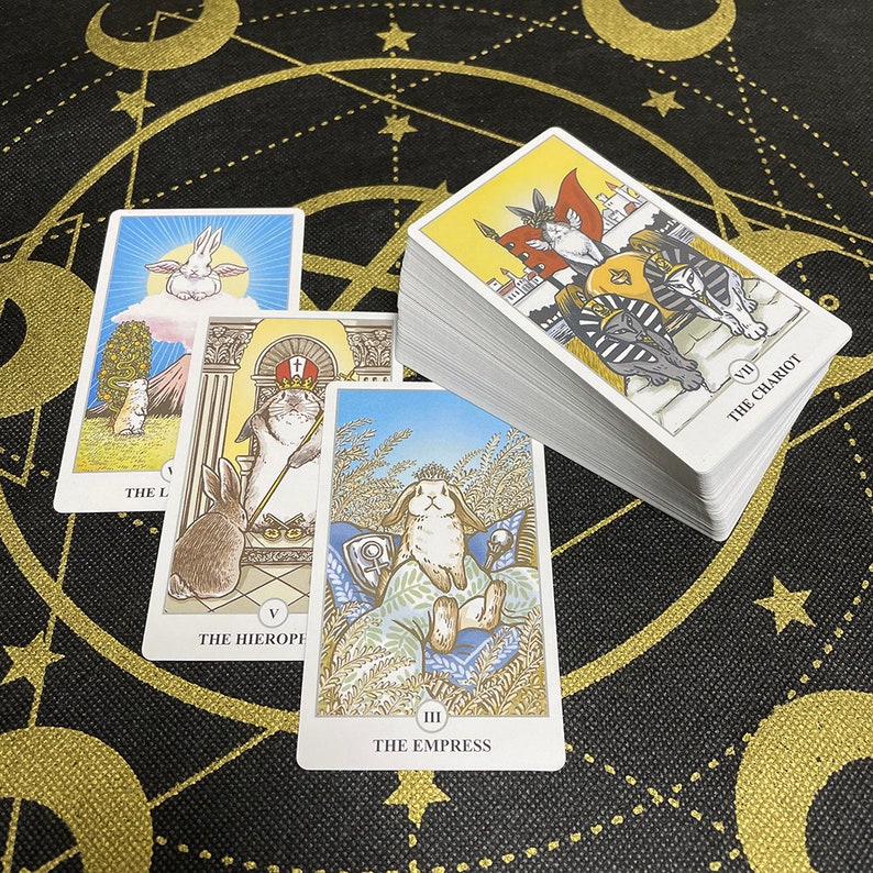 Lunalapin Tarot Cards Rabbits Tarot Reading Deck for - Etsy Canada