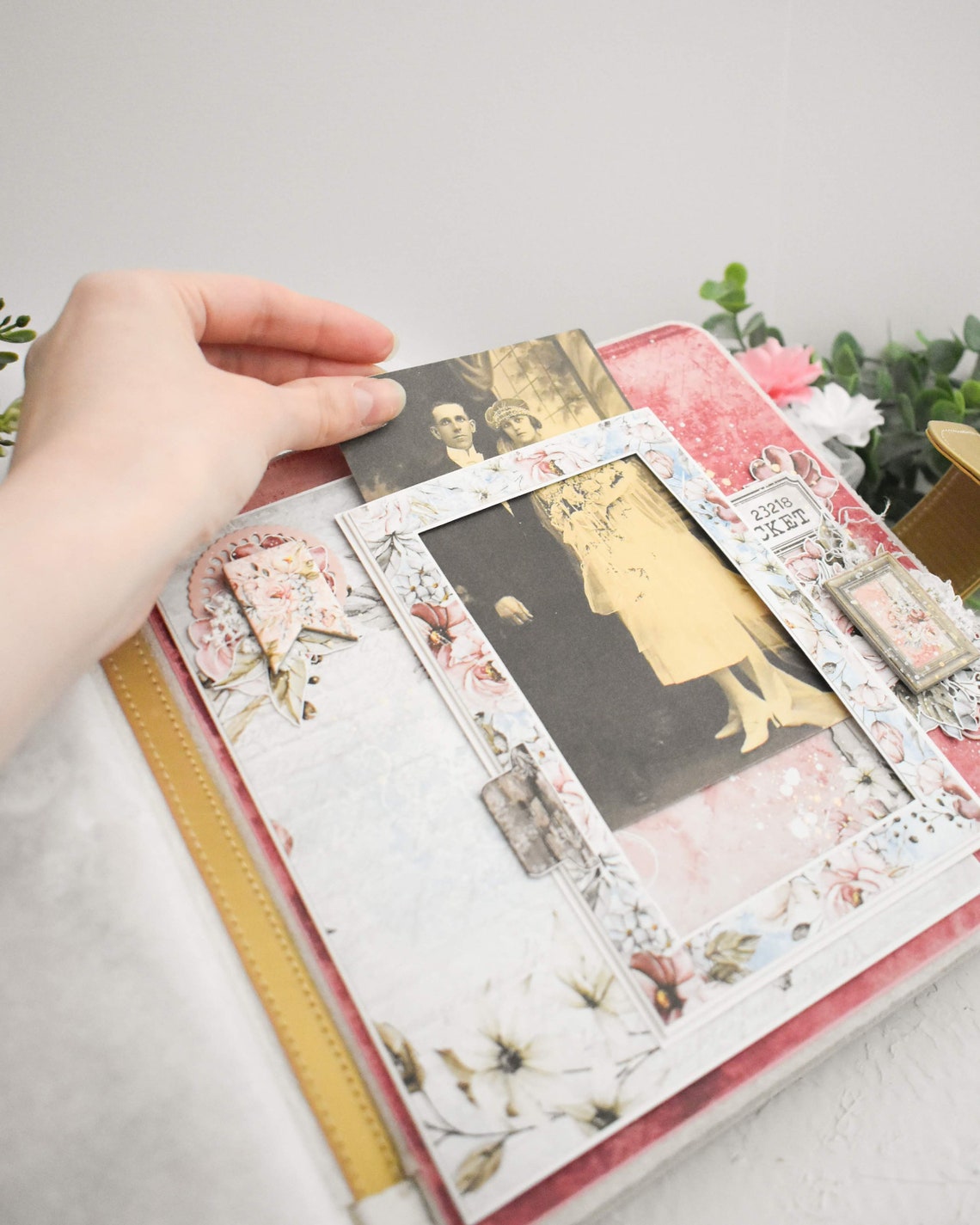Personalized Suede Photo Album: Handmade Family Memory Book - Etsy
