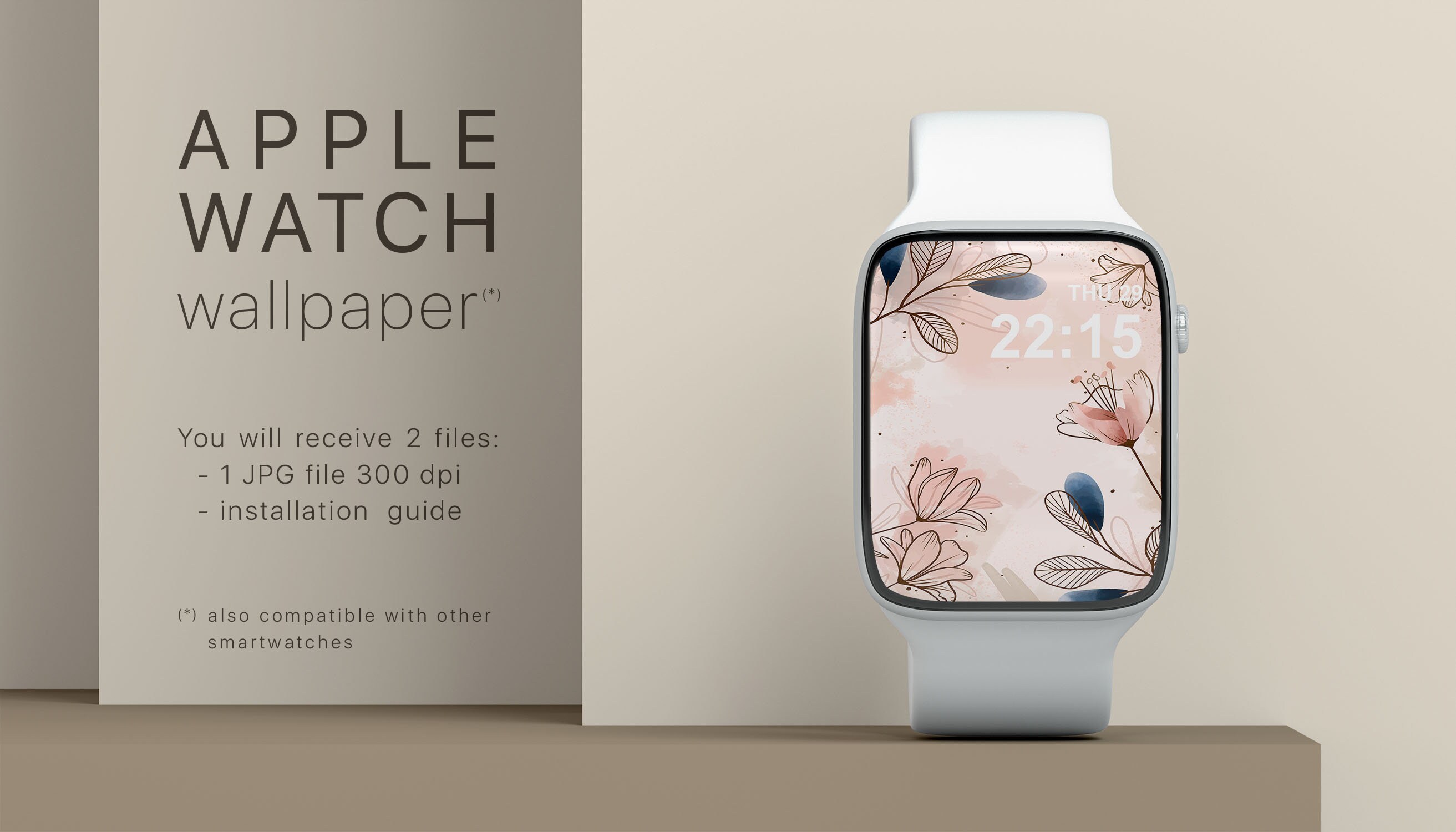 Aesthetic Apple Watch Background Floral Wallpaper Iwatch Screen Apple ...