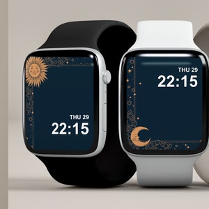 Sun and Moon Apple Watch Wallpaper, Celestial Apple Watch Face, Tarot ...