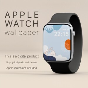 Boho Abstract Aesthetic Apple Watch Wallpaper Monstera Line Art Apple ...