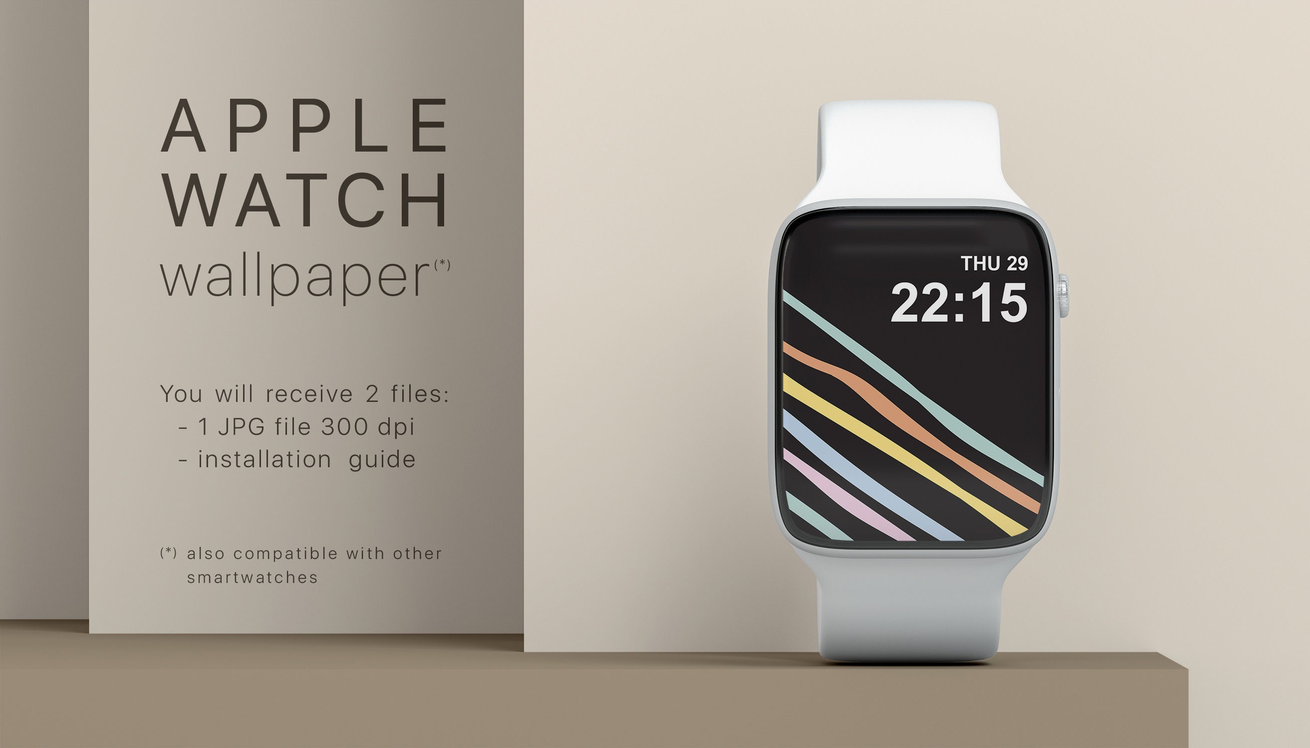 Colorful Apple Watch Wallpaper Apple Watch Face Black Background ...