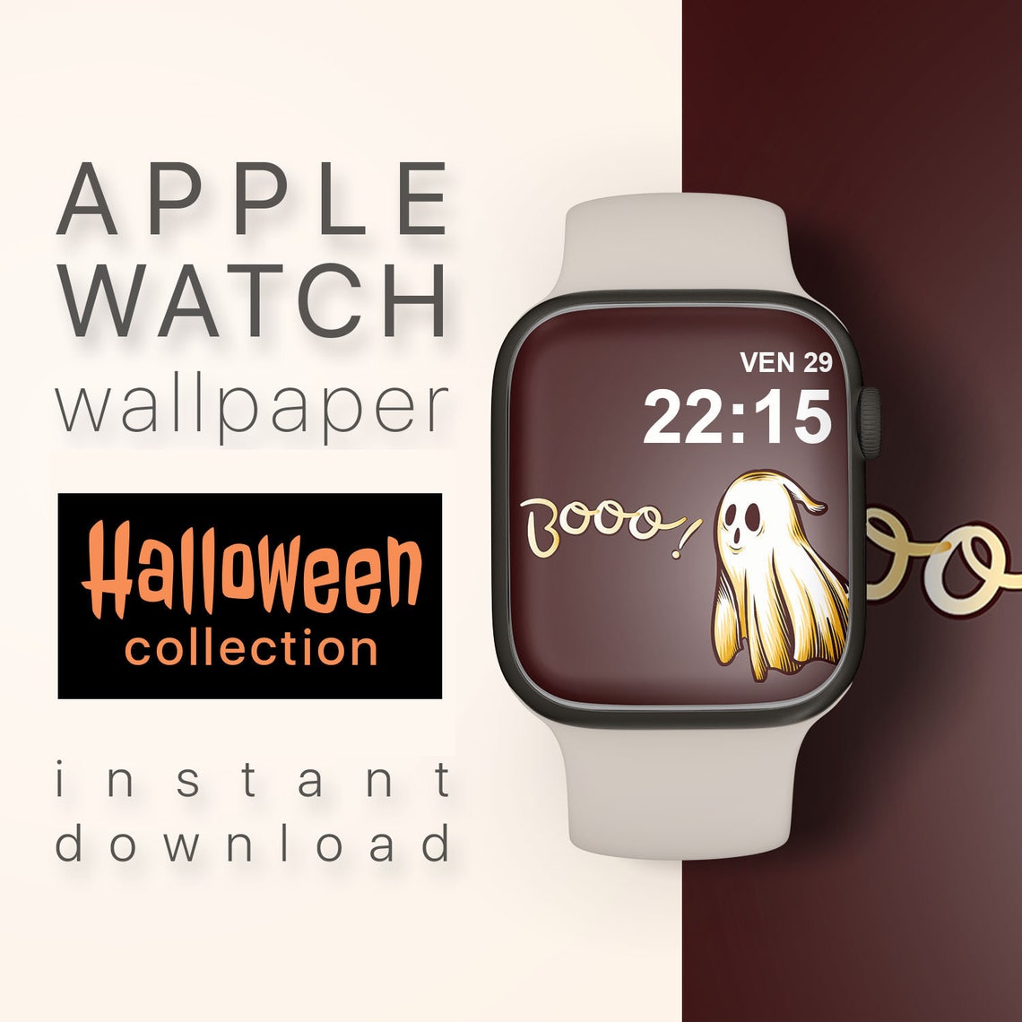 Apple Watch Face Halloween Ghost Watch Background Ghost Watch - Etsy