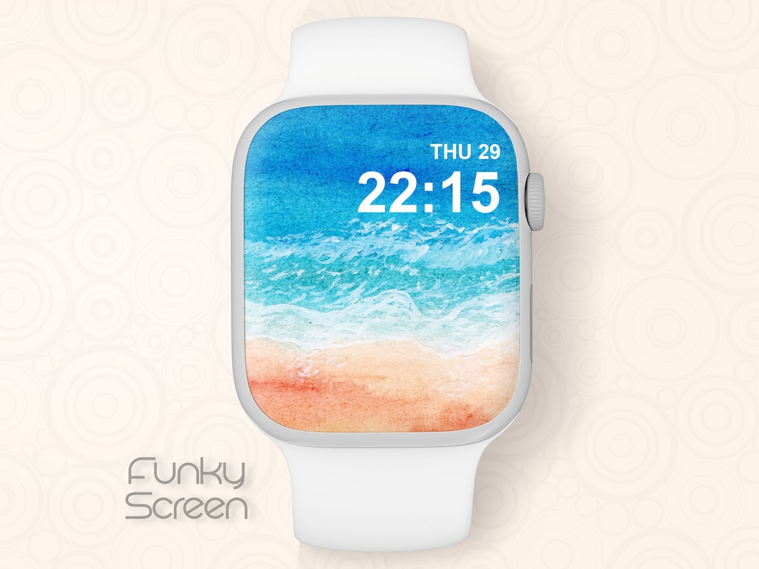 Apple Watch Wallpaper Beach Painting Apple Watch Face Abstract ...